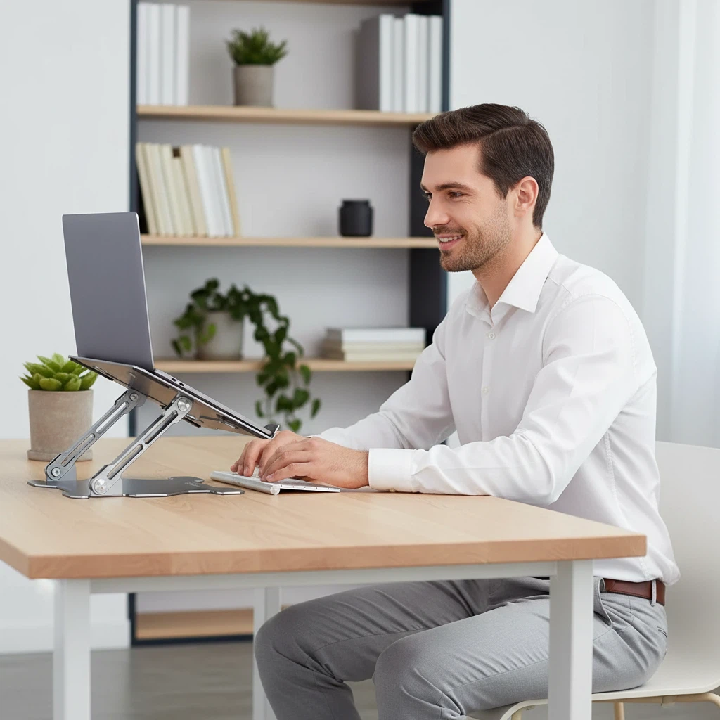 Ergo Laptop Stand Elite Edition - Premium Ergonomic Design | Rackora